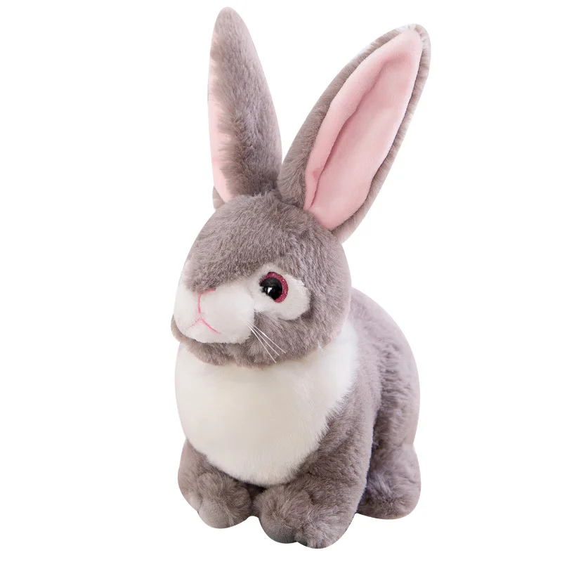 Custom Mini Rabbit Stuffed Animal Plush Toy Lifelike Cuddly Bunny ...