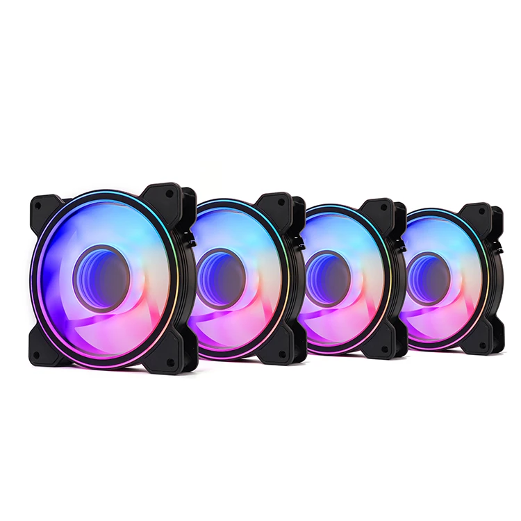 120mm 24 Led Lights Multi-colors Flowing Argb Fan Pc Air Radiator ...
