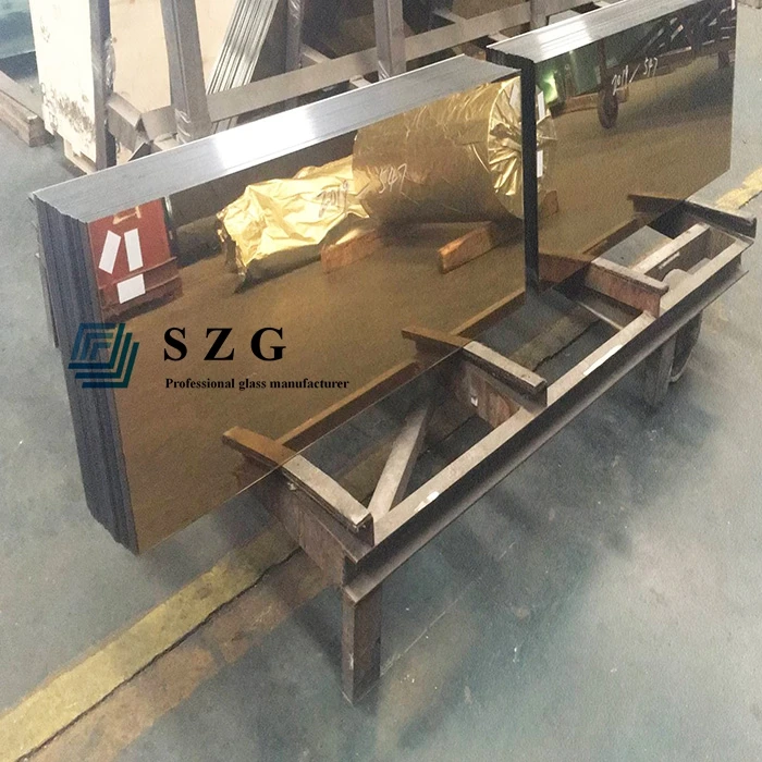 6mm Gold Reflective Tempered Glass 1/4 Inch Thick Toughened Gold Yellow ...