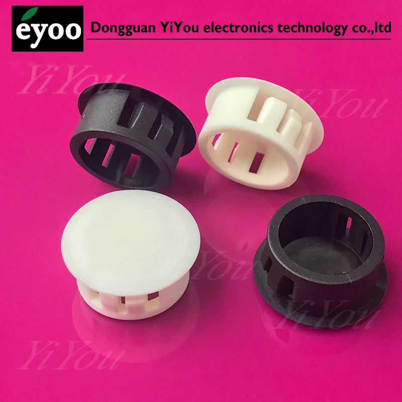20mm Nylon Hole Plug White/black Plastic Snap In Blank Lock Hole Plug ...