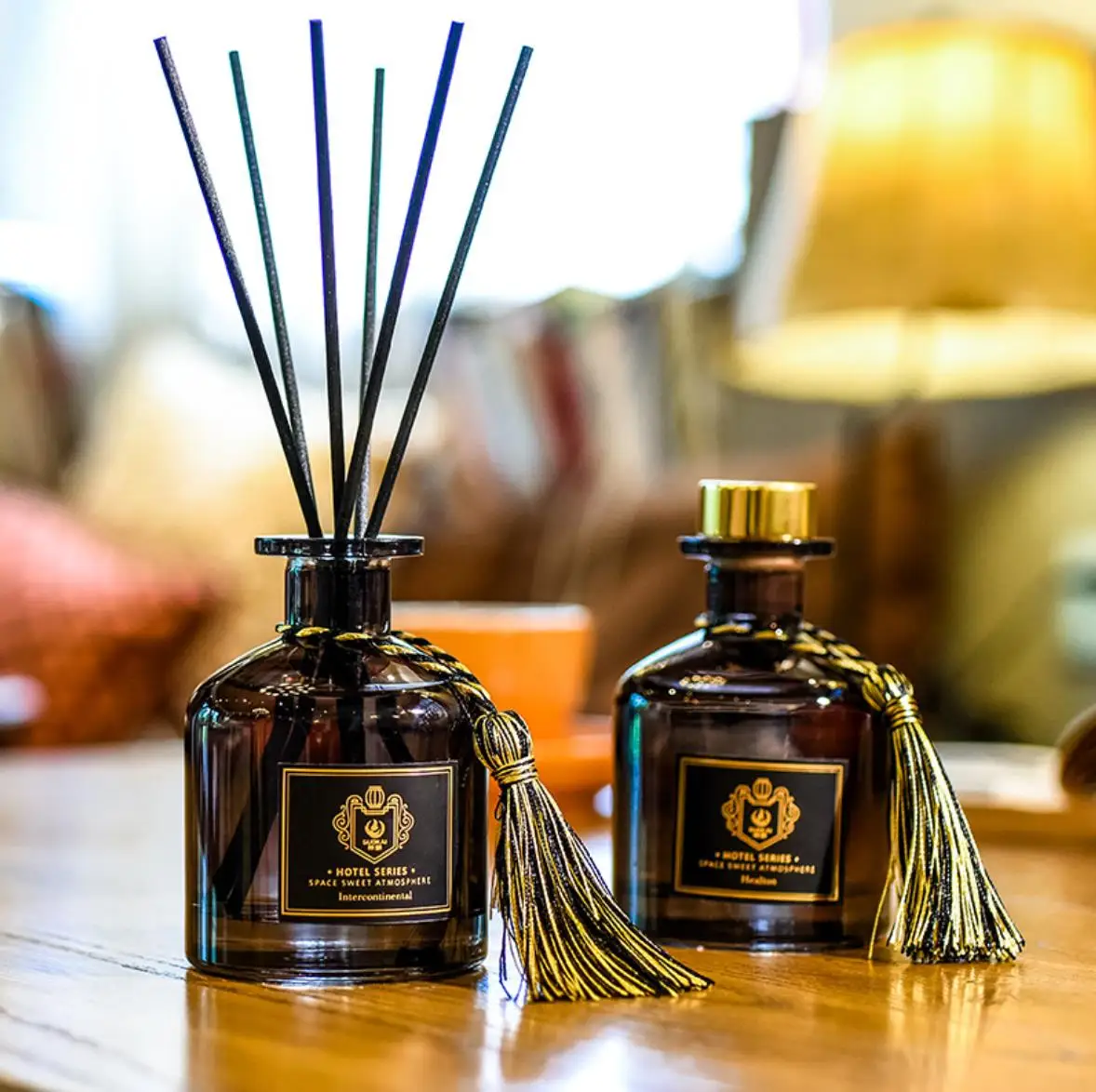 Matte Black Big Belly Reed Diffuser Glass Bottle 50ml