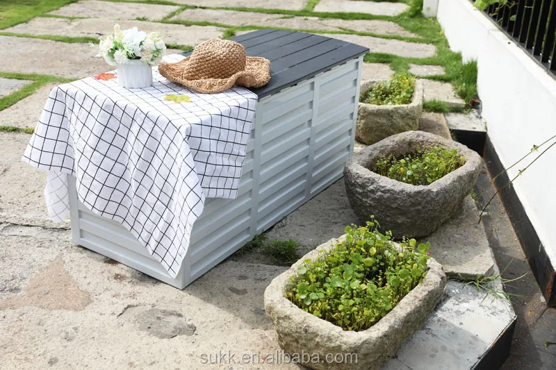 265l/70gal Outdoor Plastic Garden Deck Storage Box/tool Box