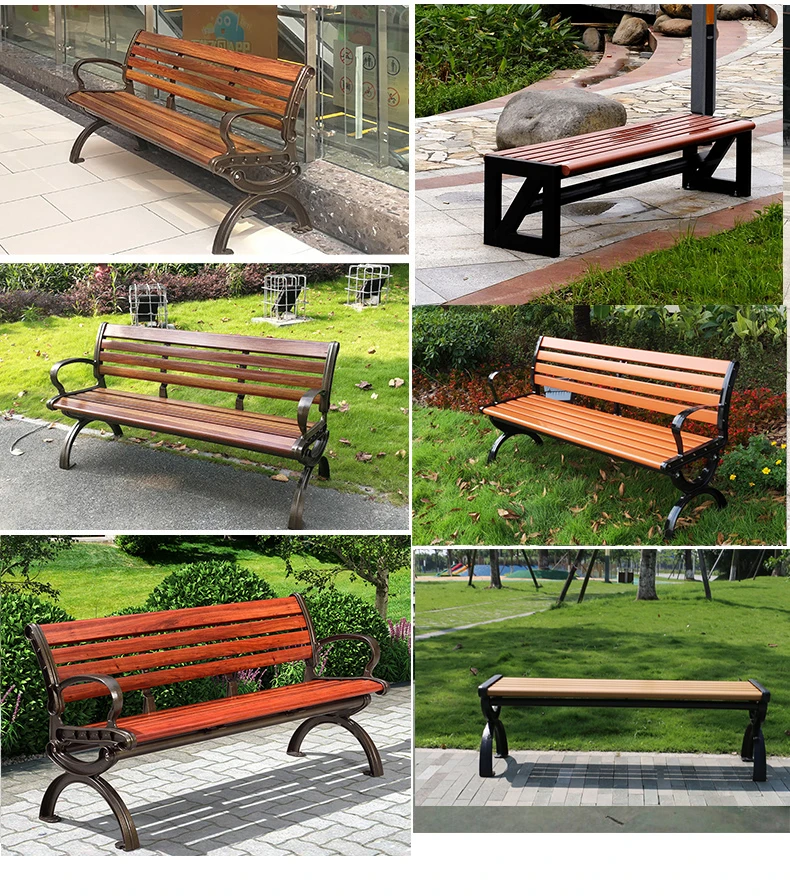 Wood Plastic Composite Slats Bench - Durable & Stylish