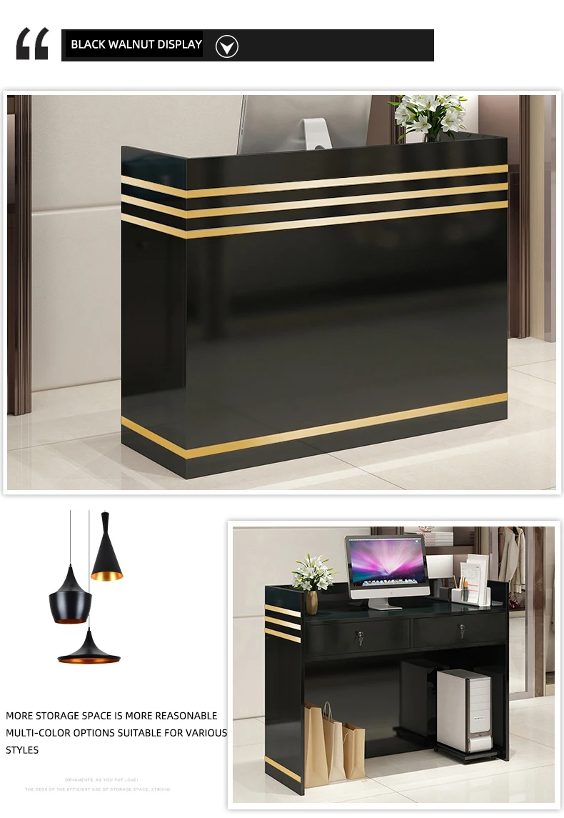 Custom Modern Retail Wooden Boutique Reception Desks