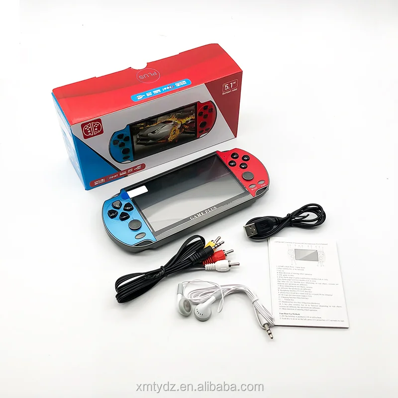 64 Bit New X7 Multi-functional Portable Handheld Game Player Games ...