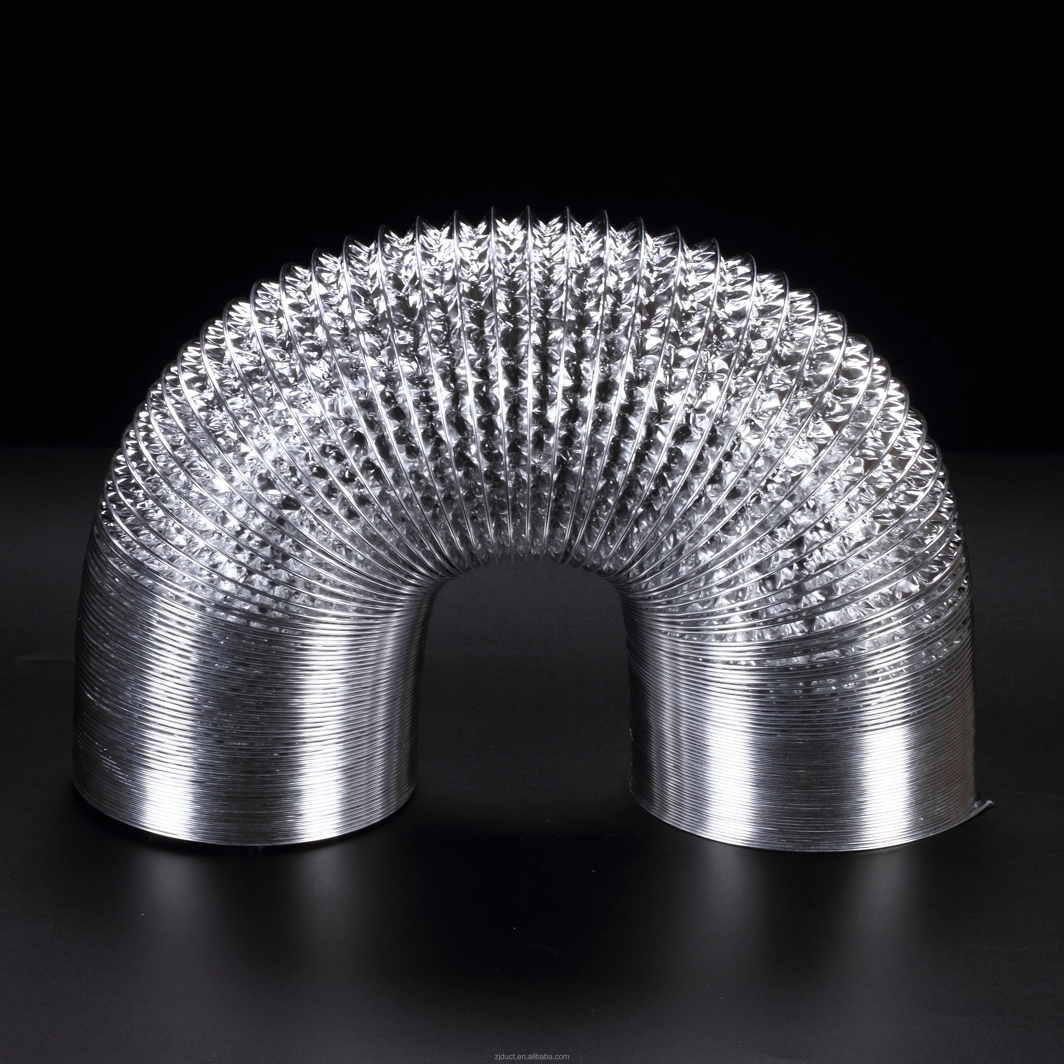 4inch Silver Industrial Energy Saving Flexible Aluminum Foil Ducting 10 ...