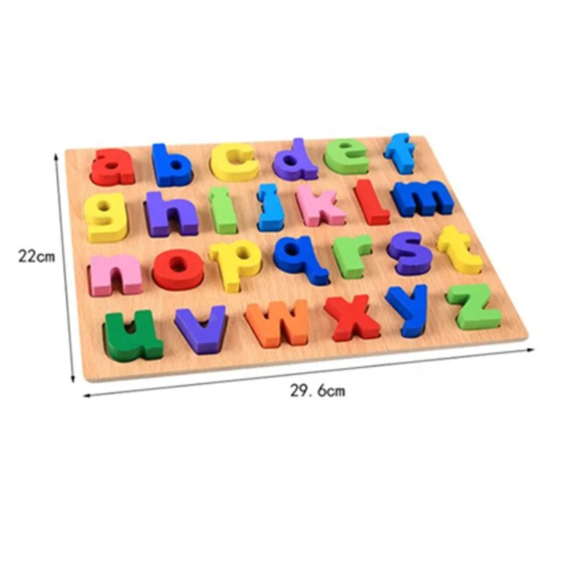 Wooden Alphabet Board Jigsaw Blocks - Educational Toy