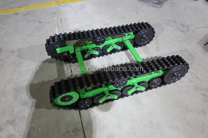 Mini Wireless Remote Control Crawler Chassis - Rubber Tracked Platform