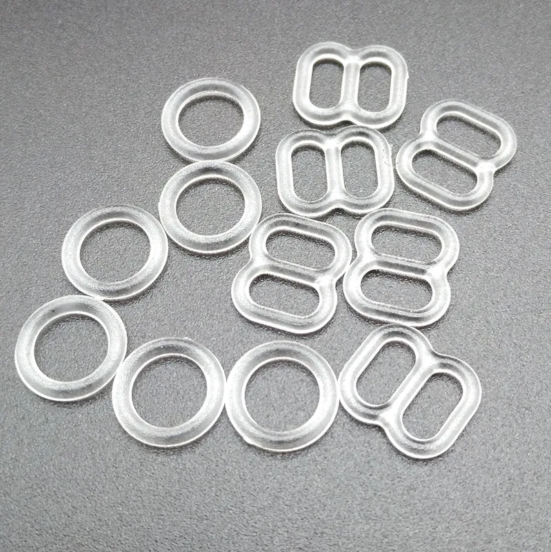 6mm Inner Size Plastic Ring and Slider in Clear Color