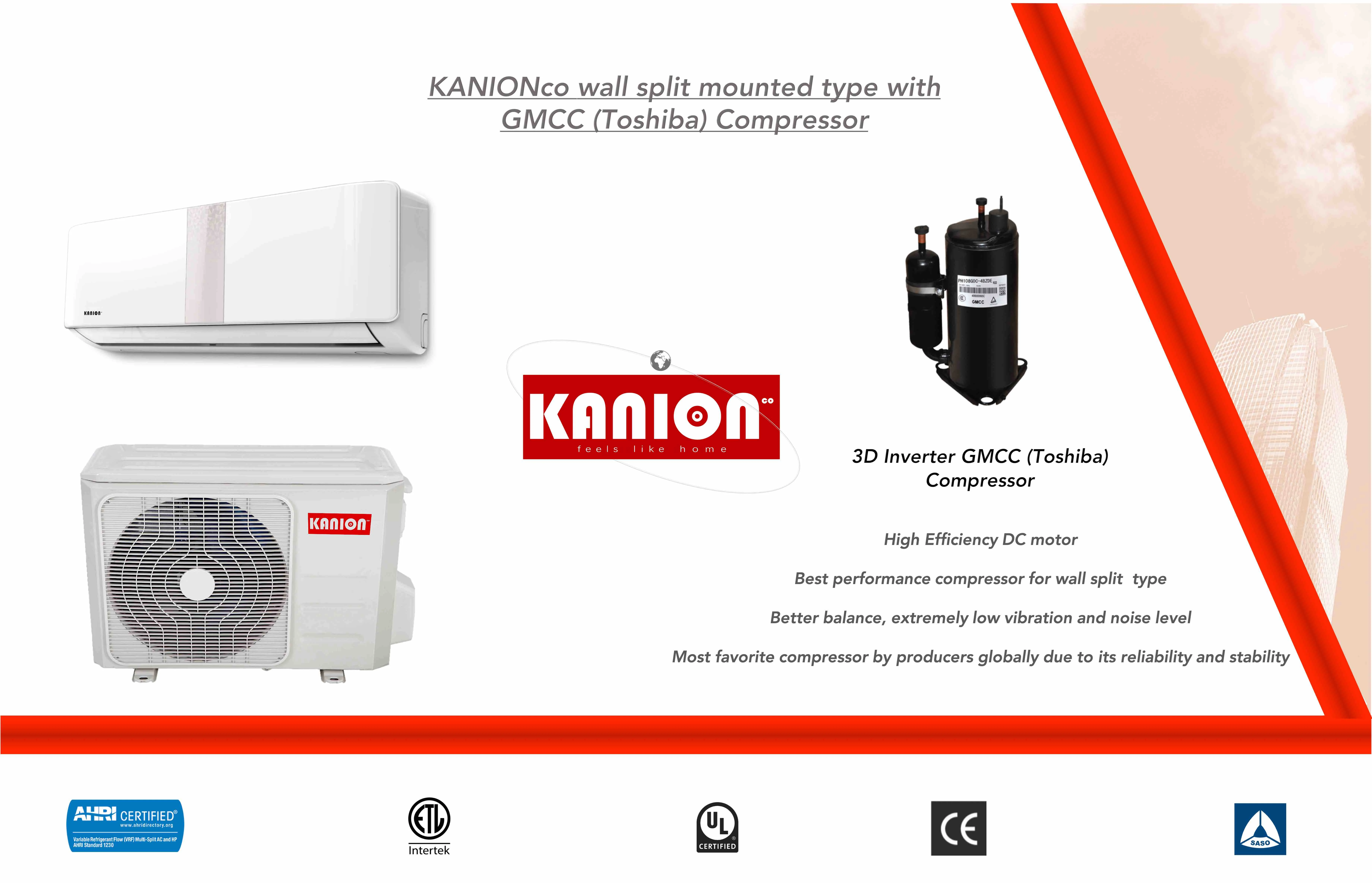 KANION mini split ac 1ton 12000BTU Cooling and Heating Inverter wall ...