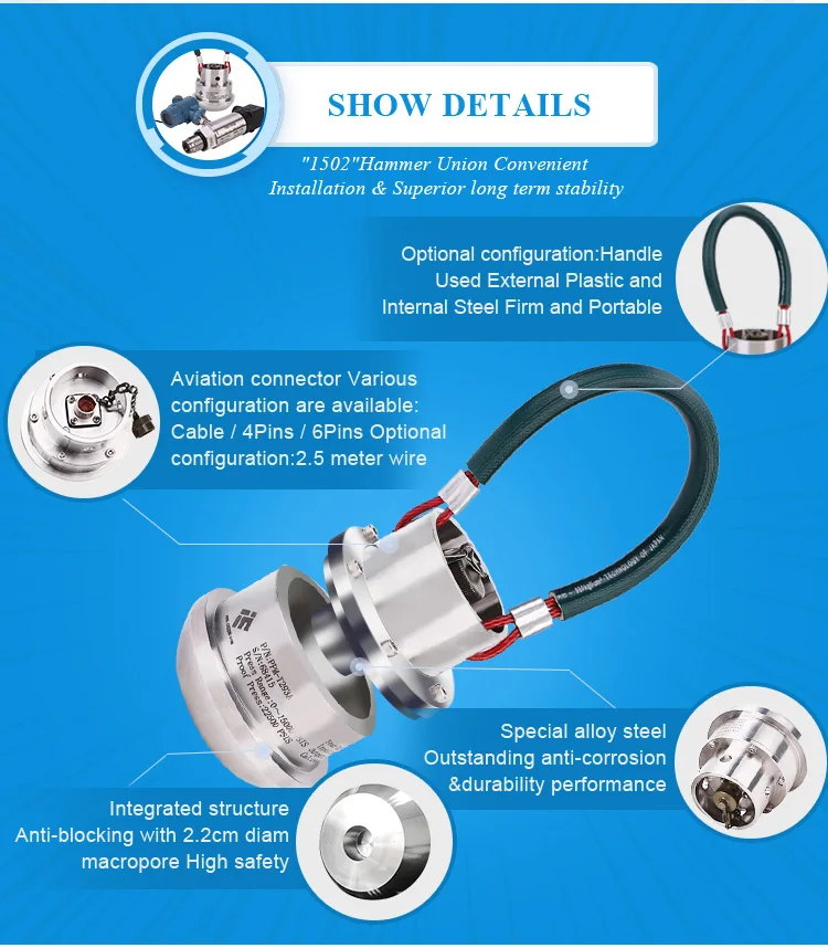 Fracturing And Cementing Hammer Union Pressure Transmitter Ppm-t293a ...
