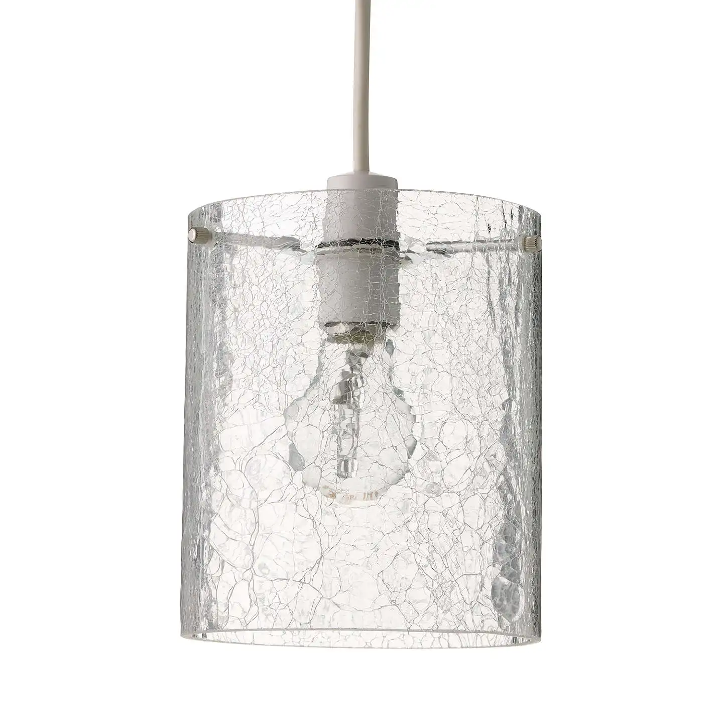 Clear Crackle Tube Glass Lampshade Cylinder Glass Lamp Shade For ...