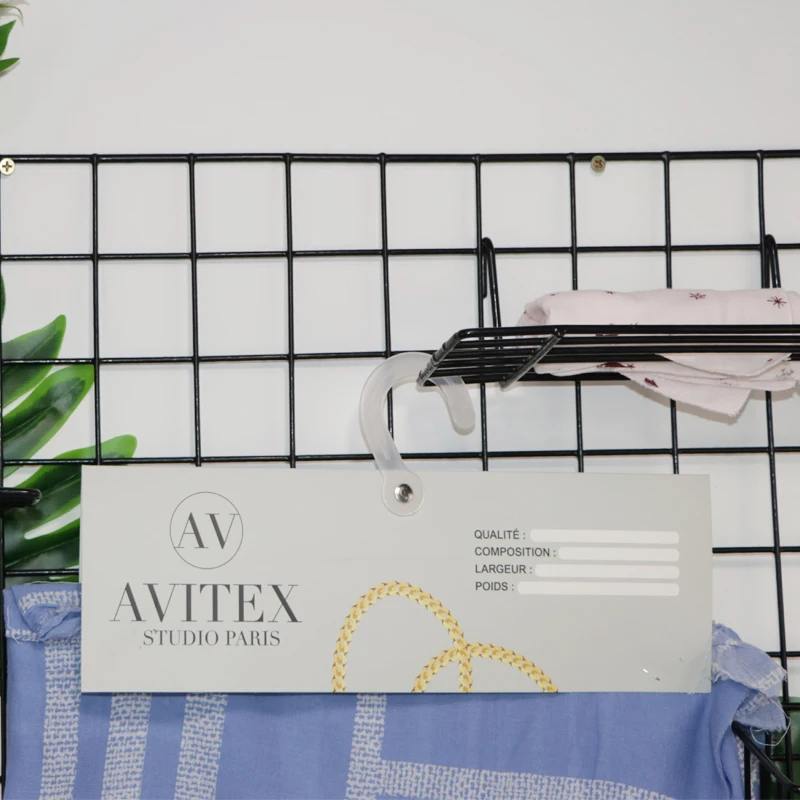 2020 FSC Customized Printed Textile Sample Display Paper Hanger for Fabric