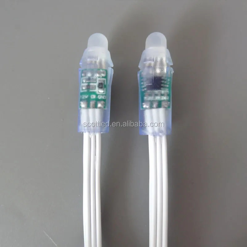 DC12V 18AWG WS2811 LED Pixel Node,IP68 Rated, 50pcs Per String ,round Type| Alibaba.com