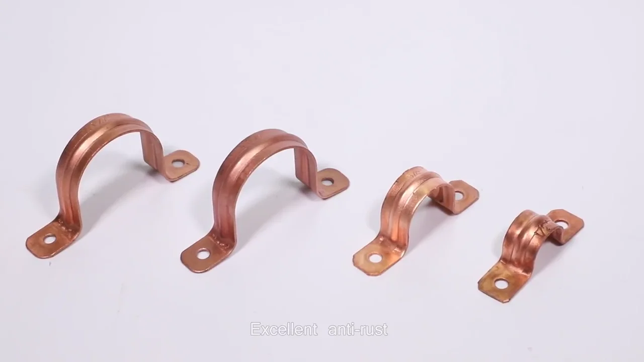 1/2inch Dn15 Pre-galvanized Pipe Strap Pipe Saddle Clamp Two Hole Tube ...