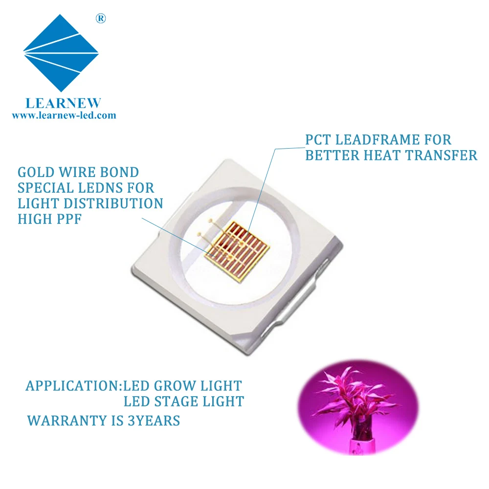 High Density Deep UV SMD LED 3030 Red 660nm for Plant Growth