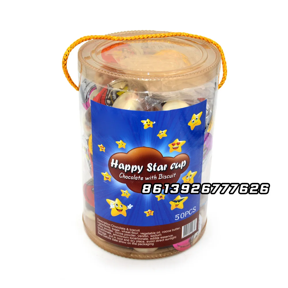 Wholesale Custom Sweet Star Cup Chocolate Jam Biscuit