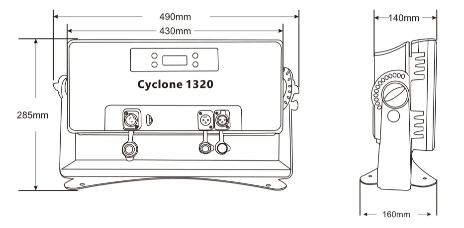 Outdoor Cyclone 1320 RGBW 4 in 1 LED Strobe Flash Light Stage Lights