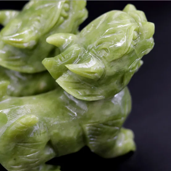 Chinese Jade Animal Carving Mythical Animal For Drive Out Evil Spirits ...