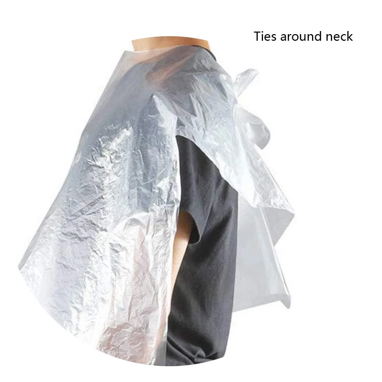 200pcs Waterproof Pe Hairdressing Cloth Cape Hair Salon Custom ...