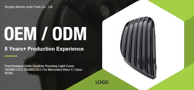 Front bumper Grille Daytime Running Light Cover 2058851523 2058851623 ...