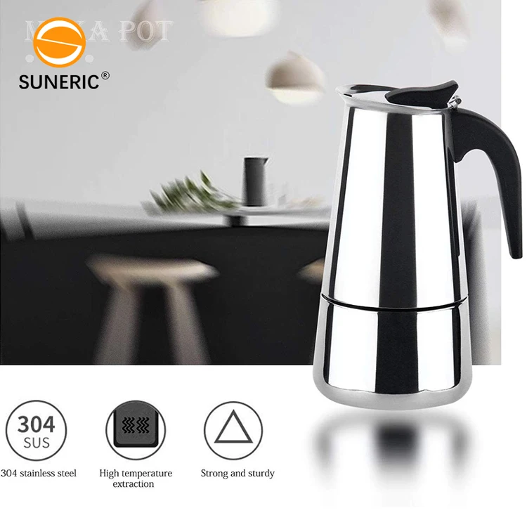 Wholesale Stainless Steel Mocha Press Coffee Maker Italian Espresso ...