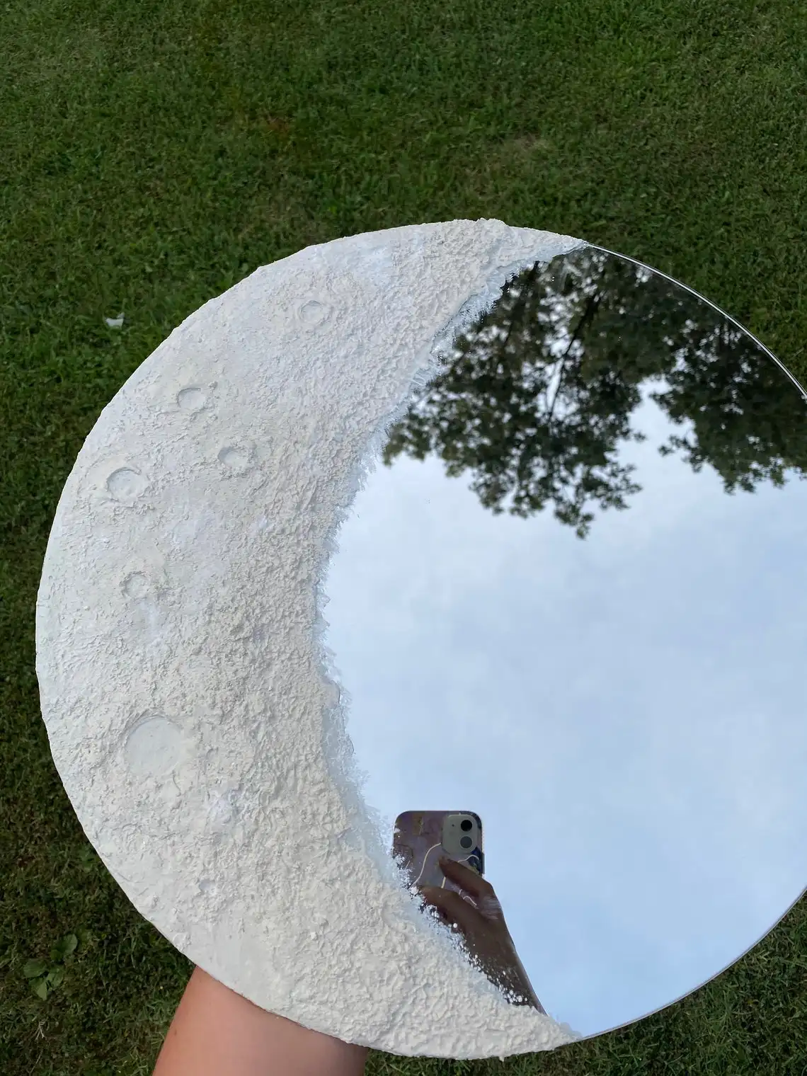 Decorative Diy Sand Moon Mirror Sets Shaped Floating Phase Mirror For ...