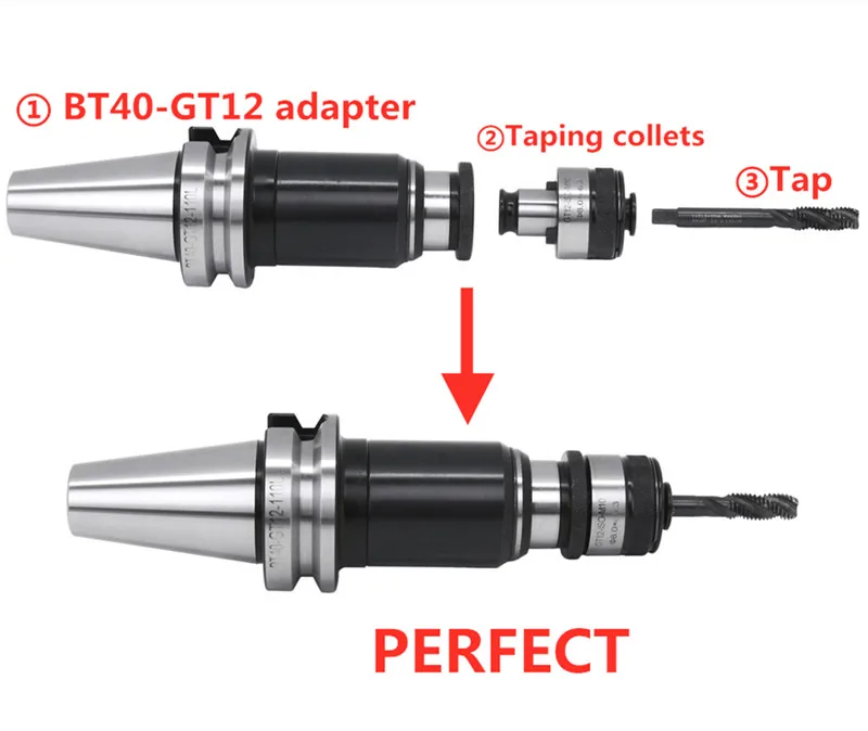 Tapping Collet GT12 GT24 BT40 NT40 MT4 Set for CNC Machines
