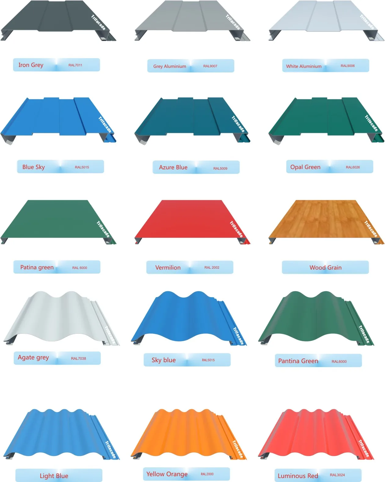 Metal Hidden-fixing Corrugated Wall Cladding Panel For Hotel Villa And ...