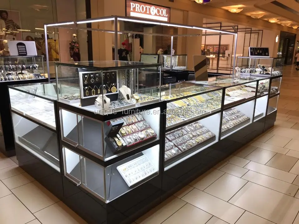 Luxury Jewelry Display Counter Glass Jewelry Shop Furniture Jewellery ...