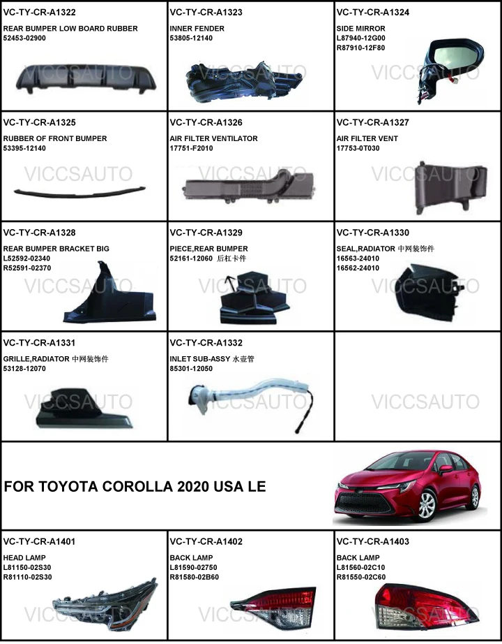 OEM for TOYOTA COROLLA 2017 MIDDLE EAST TYPE AUTO CAR FOG LAMP CASE ...