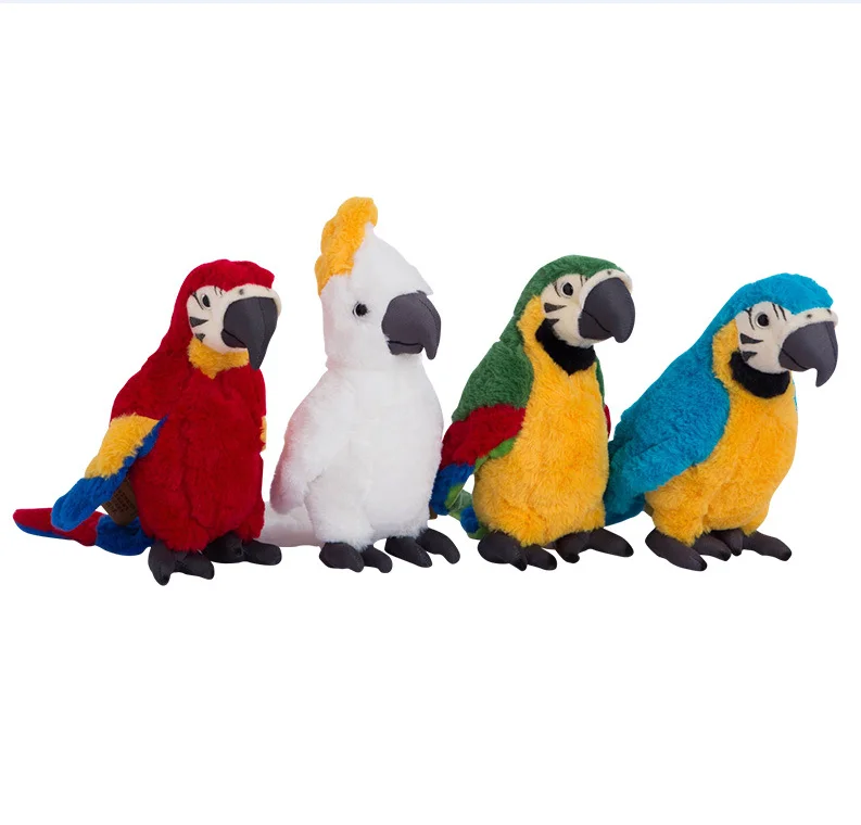 Parrot Plush Toy - Soft Stuffed 12 Inch Macaw Bird Doll
