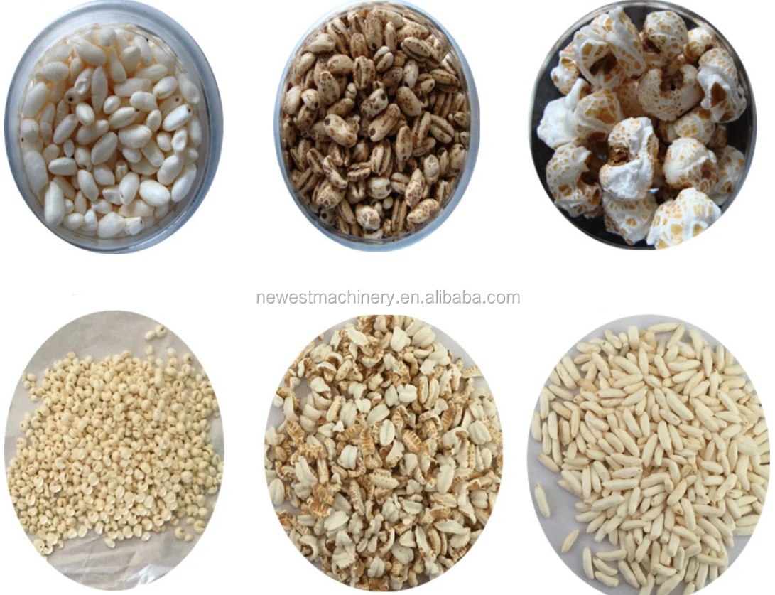 High Efficiency Corn Puff Machine Gas Large Air Steam Puffing Rice ...