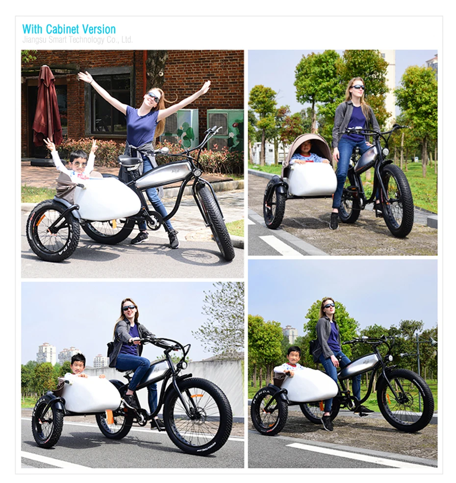 48v Velo Chopper Retro Frame E-bike Electric Motor E Bicycle Electrique ...