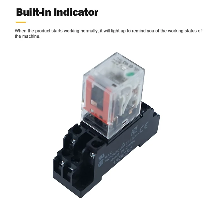 2NO 2NC Intermediate Relays 24VDC for Industrial Automation