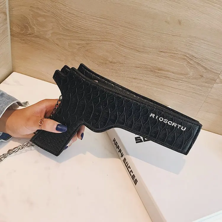 Fashion Gun Shaped Crossbody Messenger Handbags Women Hand Bags Purses ...