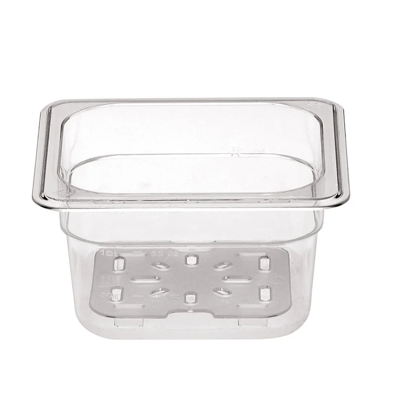 10cm Hard Plastic Gastronorm Pan Transparent Pc Gn Pan 1/6 Size Clear ...