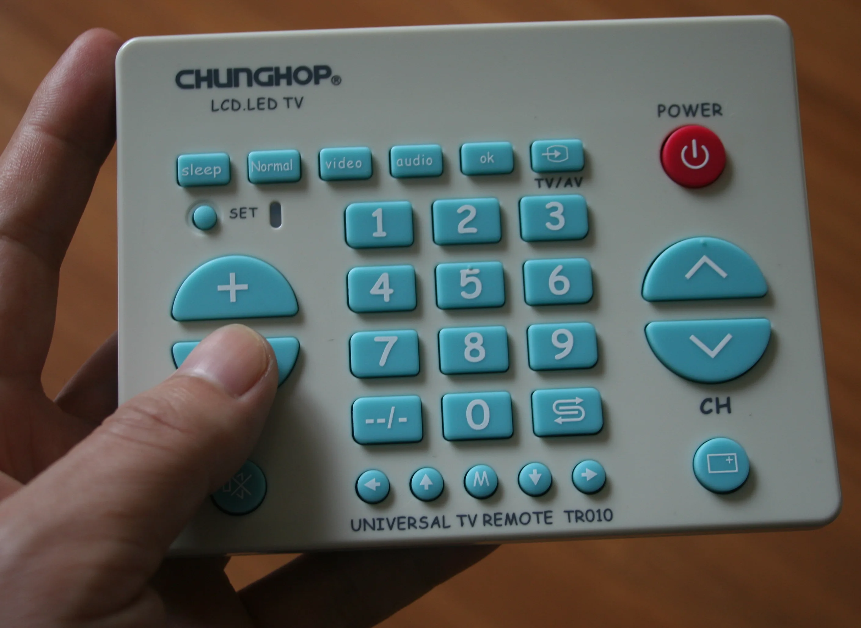 Chunghop TR010 LCD/LED/HD TV Remote Control with Big Keys