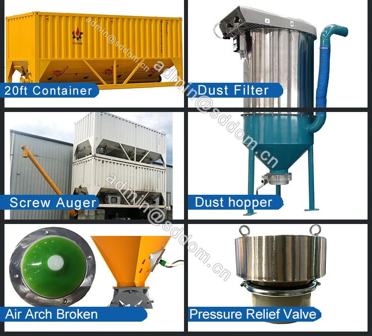 30 Ton Horizontal Mobile Cement Silo for Sale - Stackable Storage ...