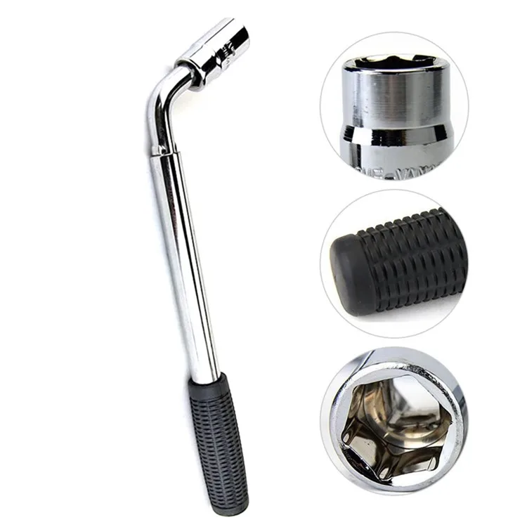 Retractable Tire Spanner Set L Type Telescopic Extending Lug Wrench ...