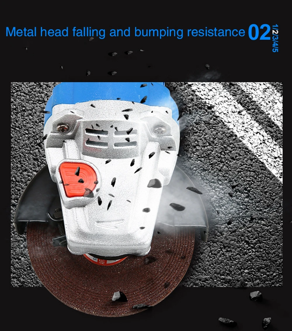 220V Angle Grinder 700W Angular Power Tool Grinding Metal Wood Cutting ...