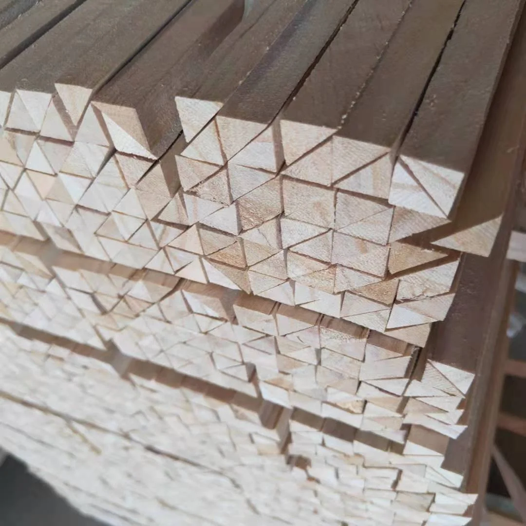 Triangle Wood Moulding Chamfer Strip Paulownia For Material Building ...