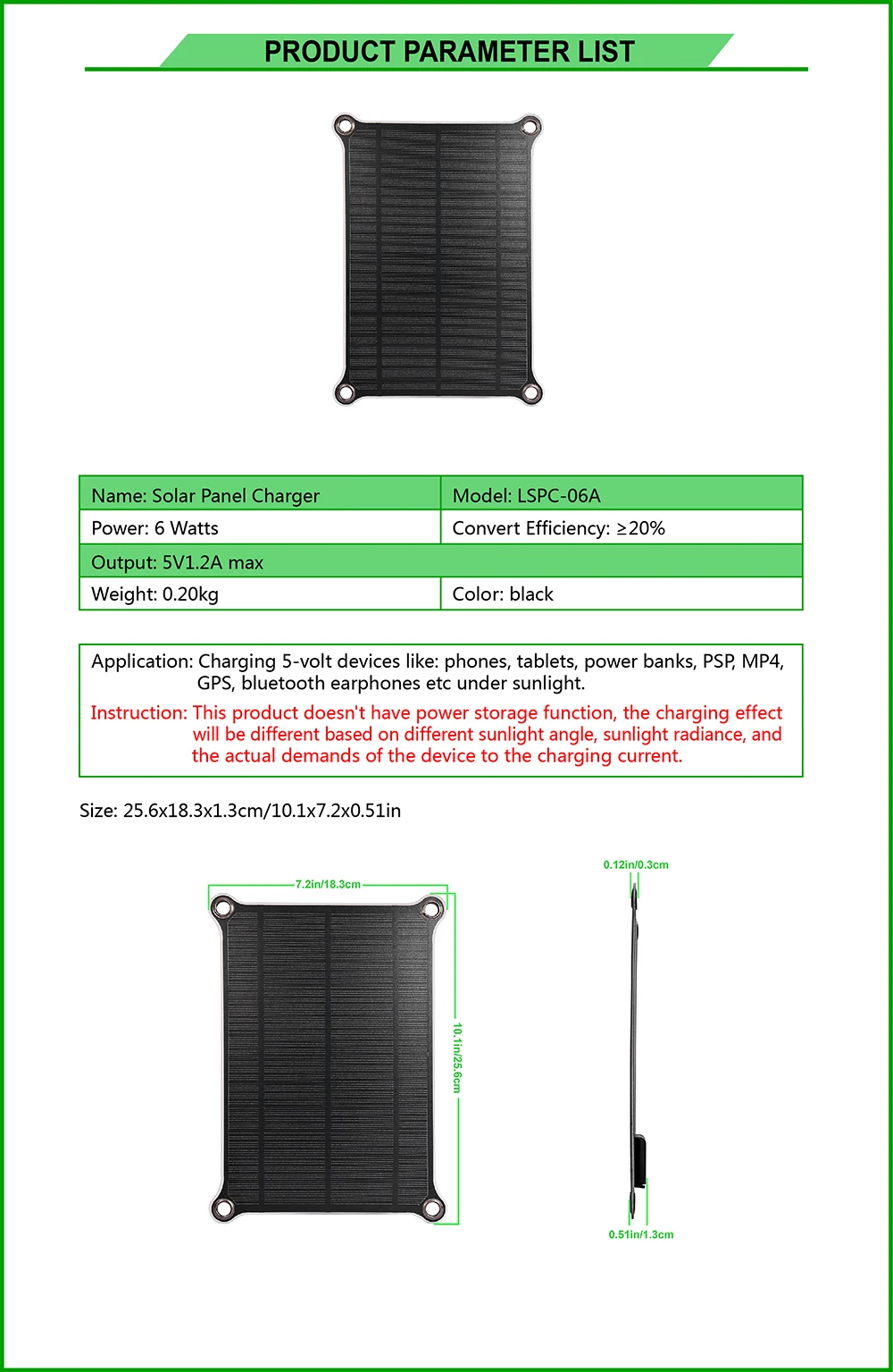 Shop High Efficiency 6W Solar Panels for Portable Chargers