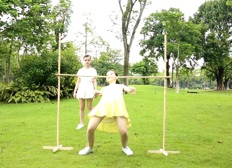 1.7 Meter Garden And Indoor Wooden Limbo Adjustable Height Limbo Game ...