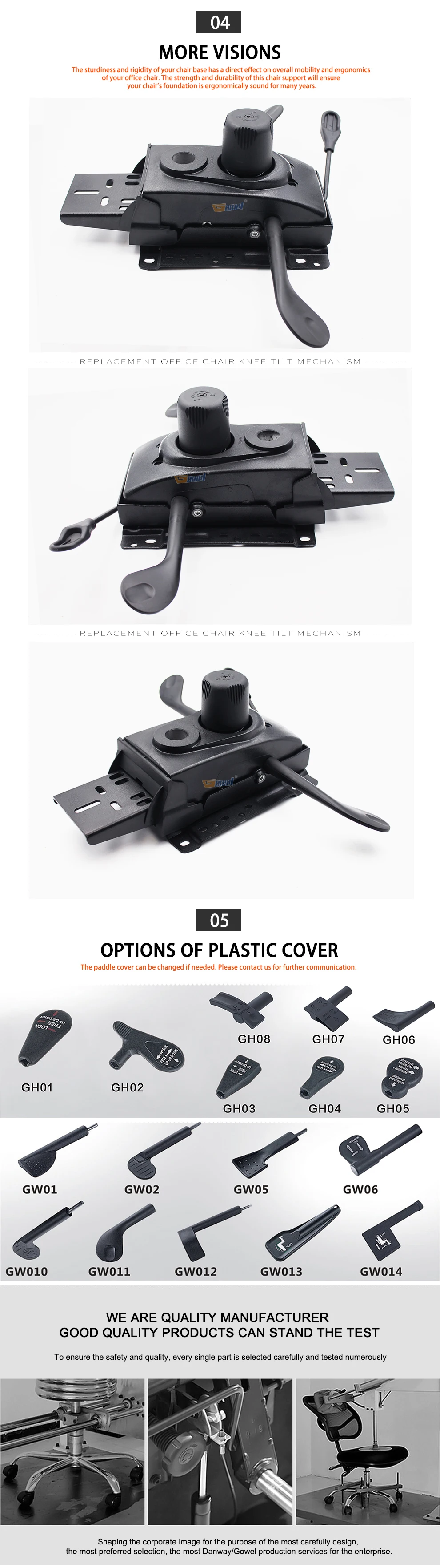 Swivel Chair Mechanism GLA001S - Multi-Function & Durable