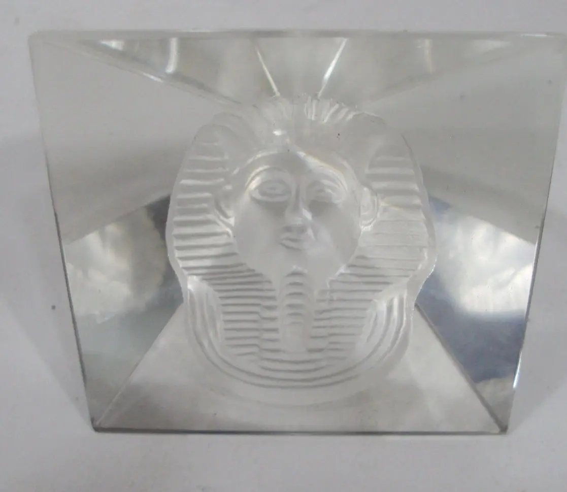 Clear Crystal Glass Pyramid Sphinx Egypt Glass Pyramid