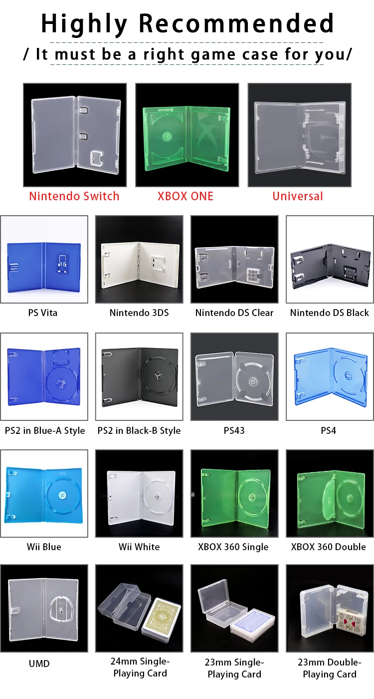 Wholesale Universal video game cases Plastic Universal Game Case Clear ...