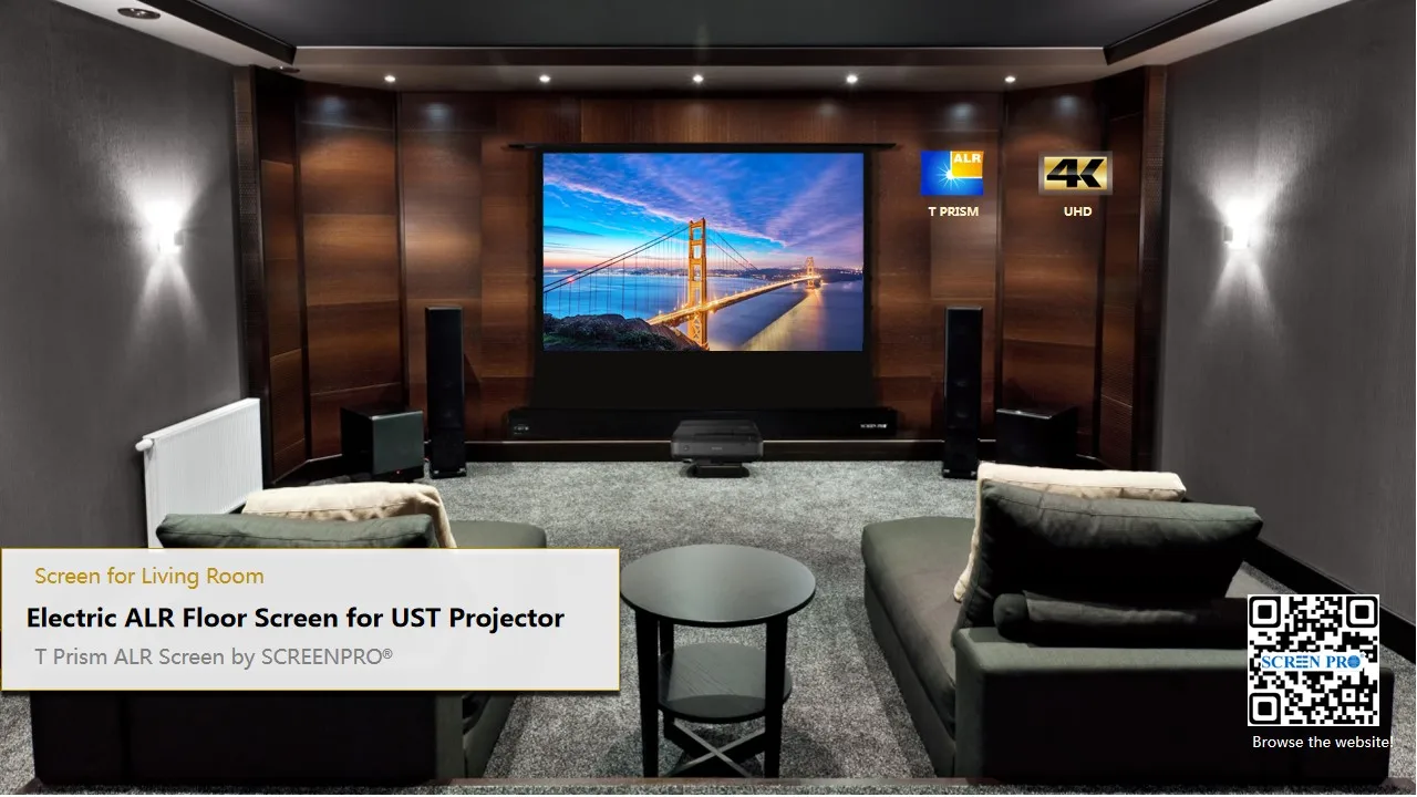 Screen Pro 135 Inch Motorized Alr Floor Rising Projection Screen For ...