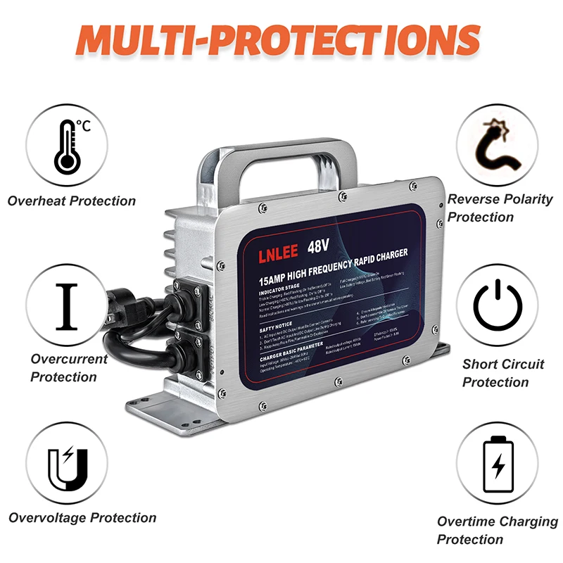 LNLEE Waterproof Type Automatic 12V 24V Lifeboat Marine Battery Charger ...