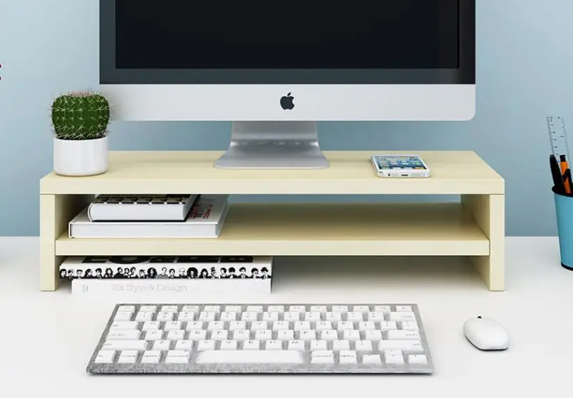 Computer Monitor Elevator - Versatile Wooden Desktop Racks
